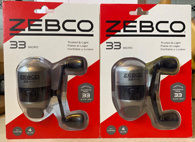 Zebco 33 Micro SPINCAST Pre-Spooled Fishing Reel 33MCN ZS5269 (2) Free ...