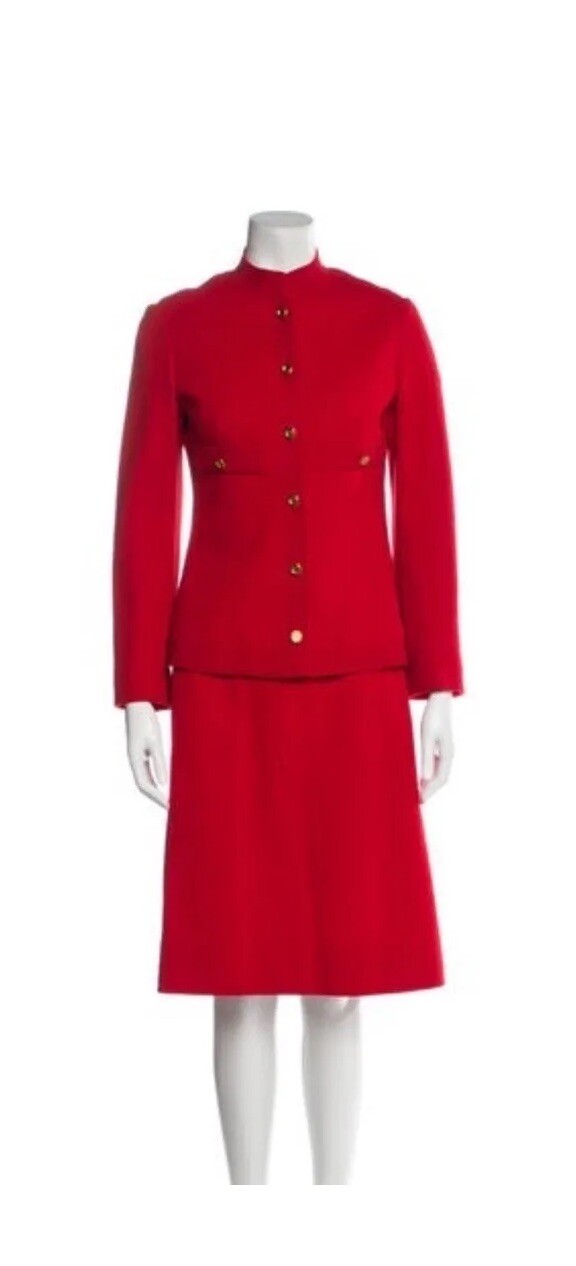 Vintage 1980’s Givenchy Red Wool Suit - Gem