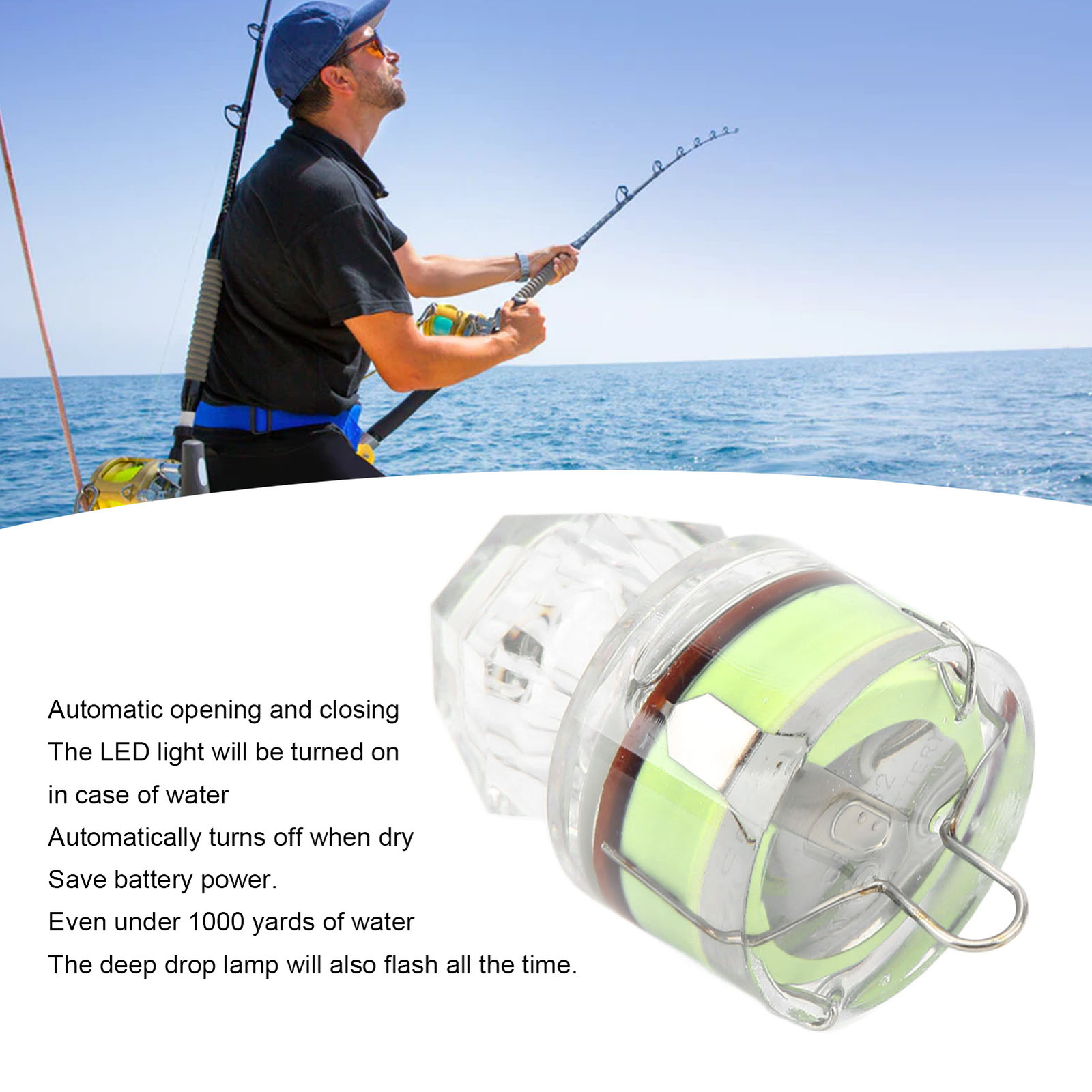 5Pcs Fishing Lure Light Shape LED Corrosion Resistance Auto Open GRS | eBay