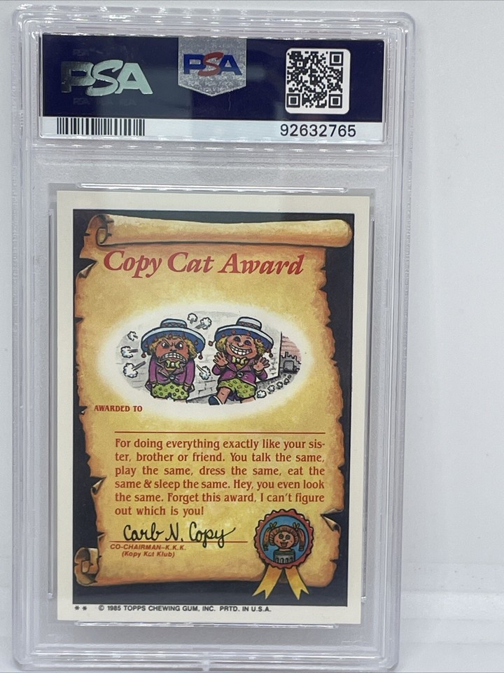 1985 Vintage GPK Garbage Pail Kids OS2 LUKE WARM 64b PSA 9 MT MINT ...