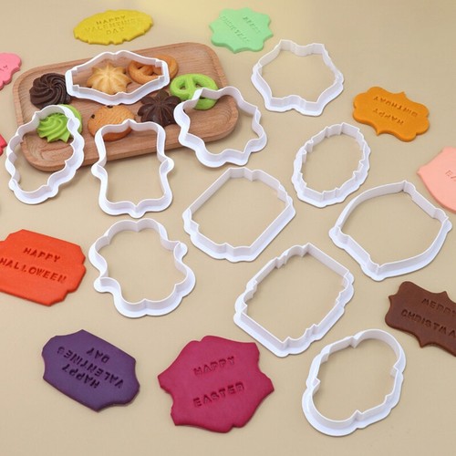Vintage Plaque Frame Cookie Cutter Set Plastic Biscuit Cutter Cake ...