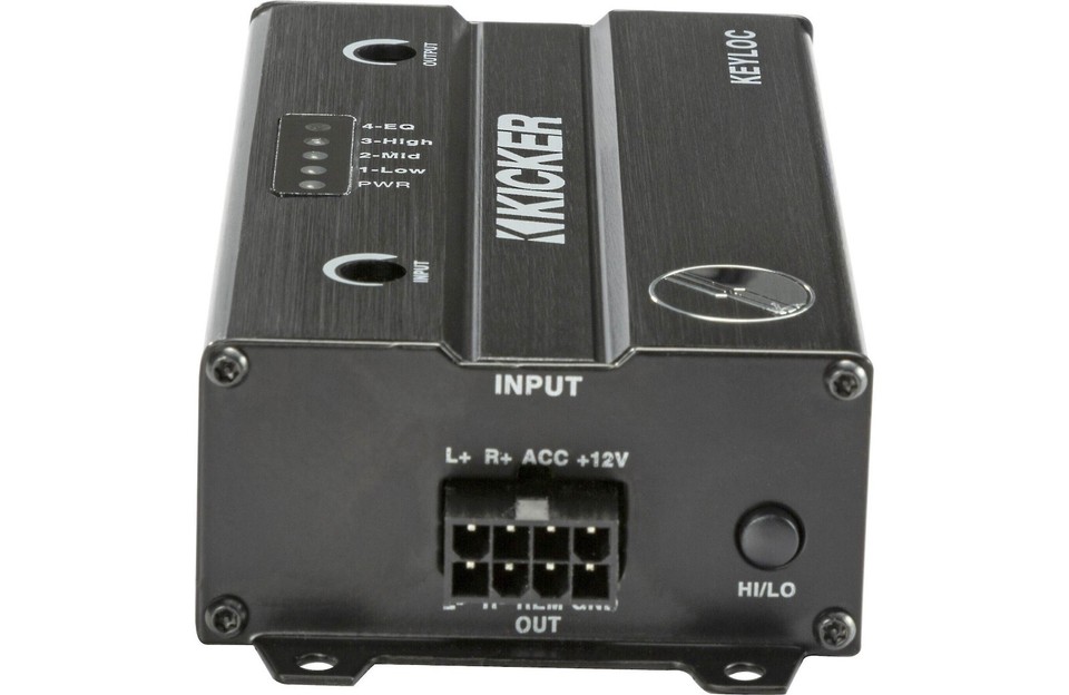 Kicker 47KEYLOC Line Output Converter 2-Channel 400w RMS Powered DSP ...