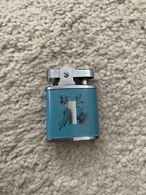 Vintage Royal Star Cigarette Cigar Lighter Blue With Purple Flowers | eBay