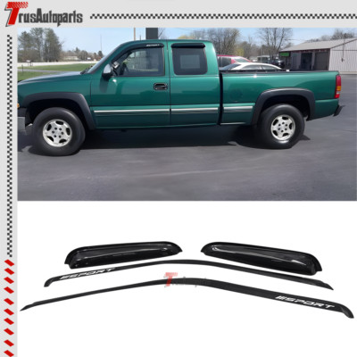For 88-99 GMC Chevy C1500 C2500 K1500 K2500 Extended Cab Window Visor ...