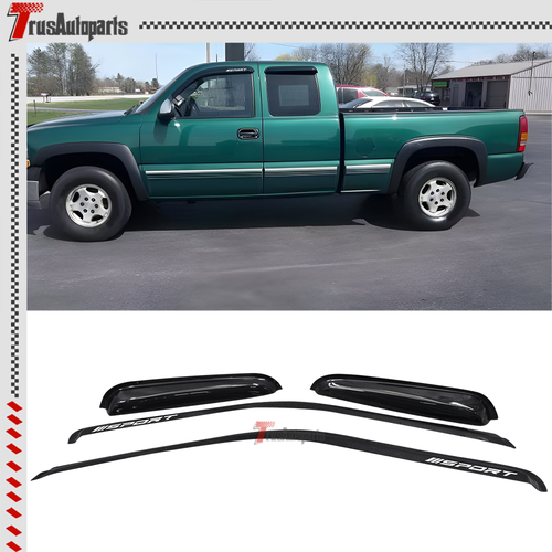 For 88-99 GMC Chevy C1500 C2500 K1500 K2500 Extended Cab Window Visor ...