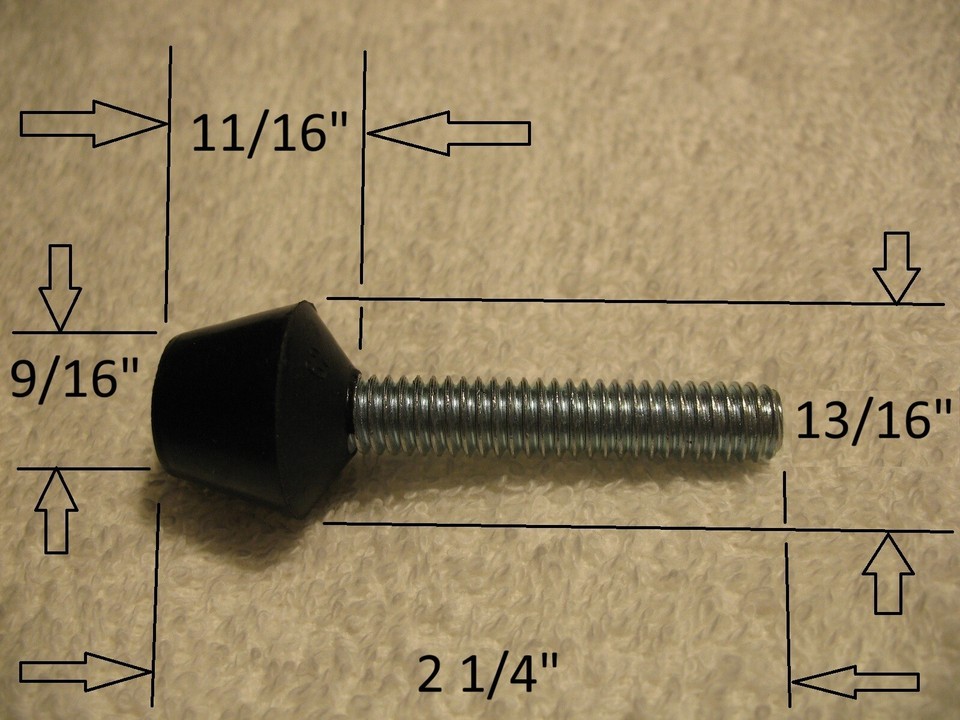 Destaco Threaded Rubber Bumper 5/16" Threaded Stud Bumper, De-Sta-Co ...