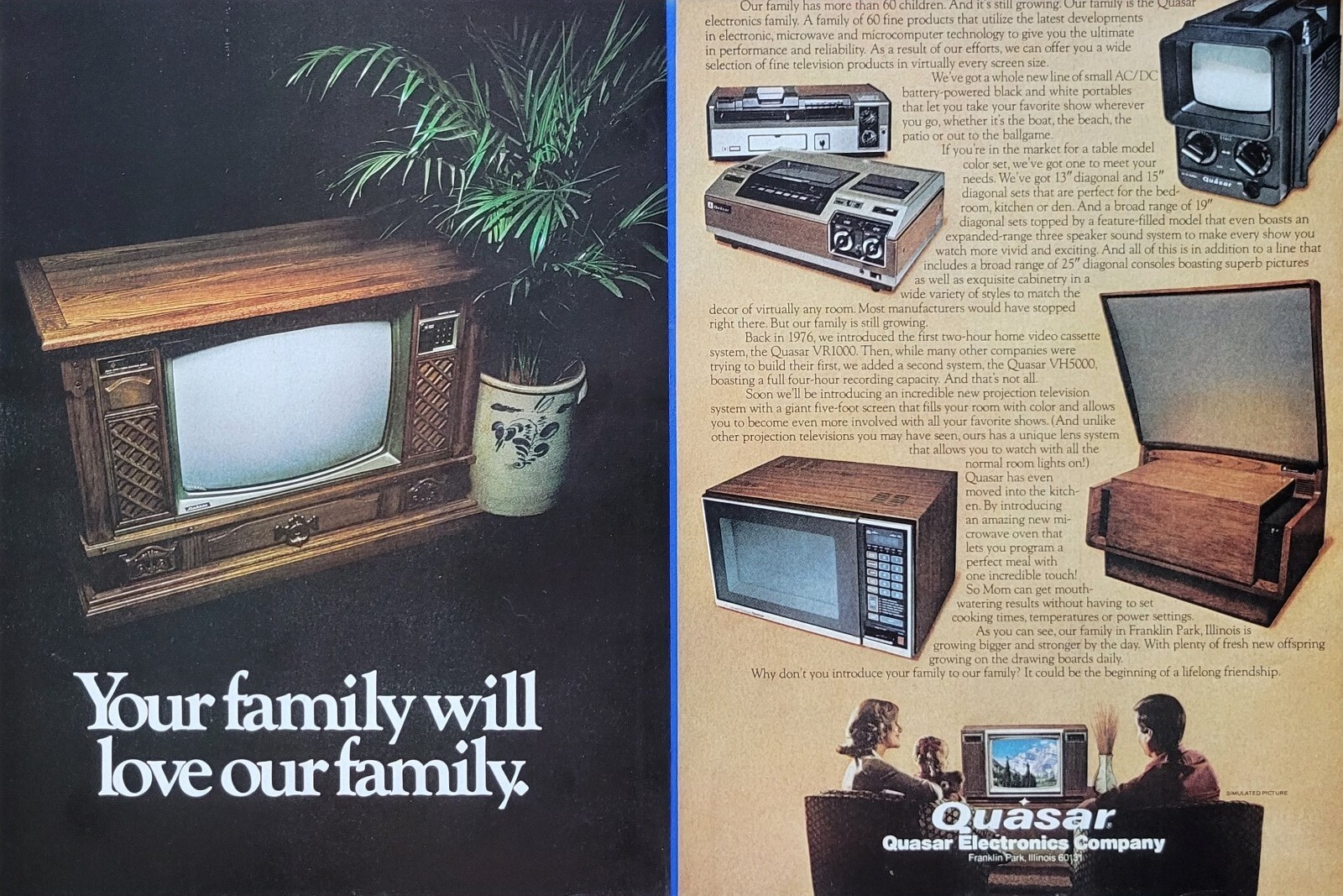 1978 VINTAGE 2 PAGE PRINT AD - QUASAR ELECTRONICS COMPANY AD - QUASAR ...