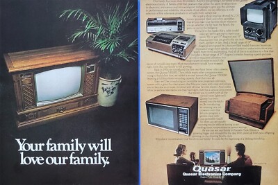 1978 VINTAGE 2 PAGE PRINT AD - QUASAR ELECTRONICS COMPANY AD - QUASAR ...