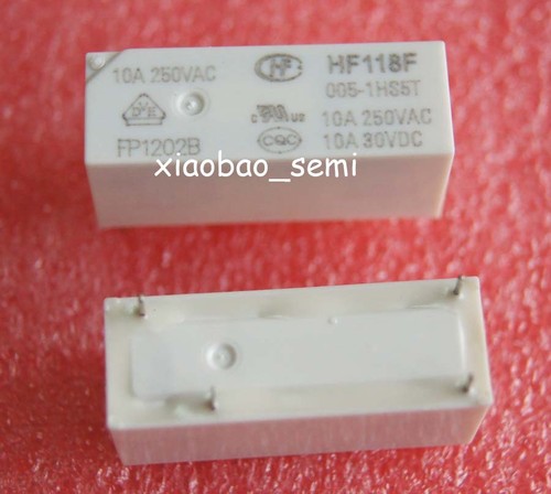 2PCS HF118F-005-1HS5T SPST 10A 250VAC Original Hongfa Relay 4Pins | eBay