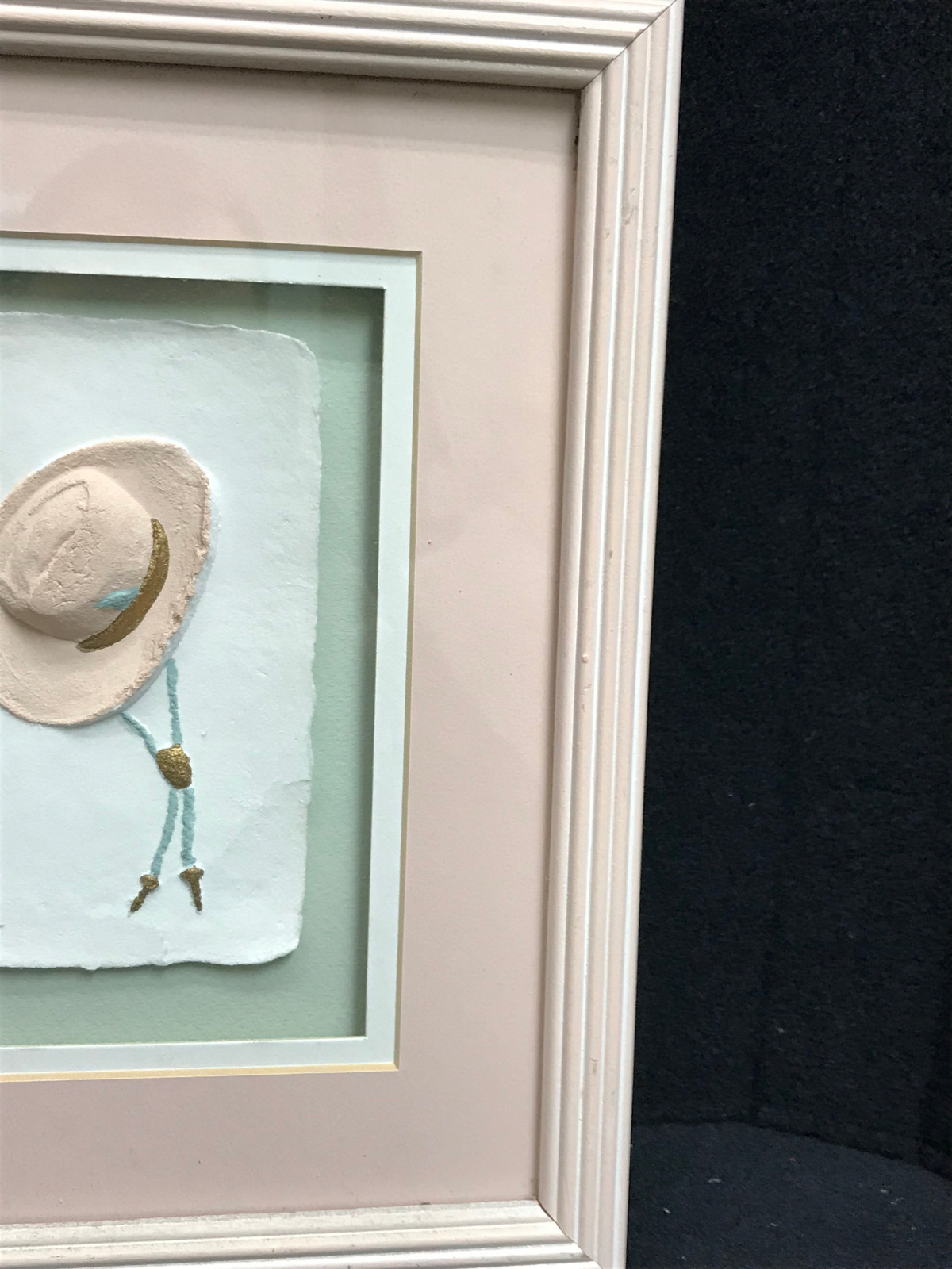 Vintage 8x10 Cowgirl Hat Shadow Box Picture Frame with Pink Wooden ...