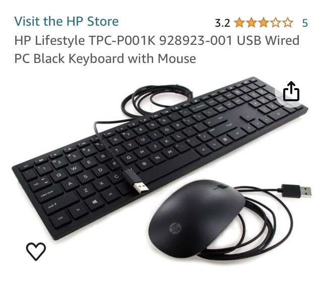 New HP Keyboard And Mouse. TPC-P001K Lifestyle | eBay