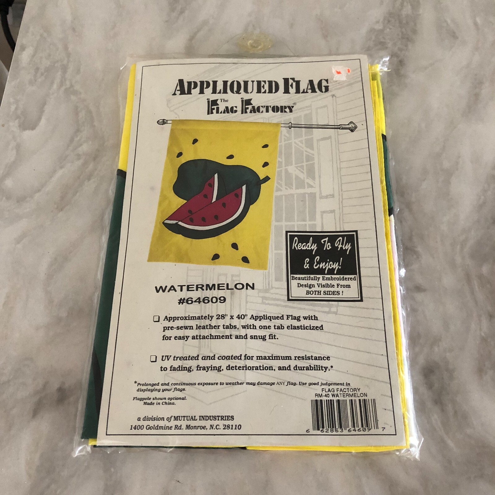 Flag Factory Appliqued Flag WATERMELON Flag 28"x40" -NEW -READ ...