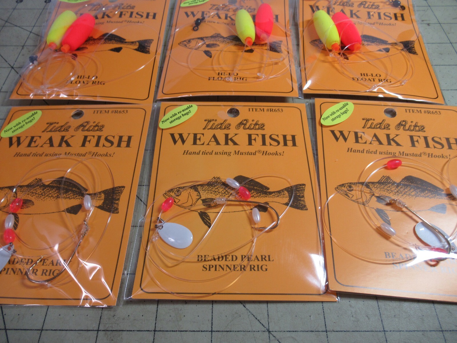 6 WEAKFISH SEA TROUT RIGS BEADED SPINNER RIG 3 PCS HI-LO FLOAT RIG 3 ...
