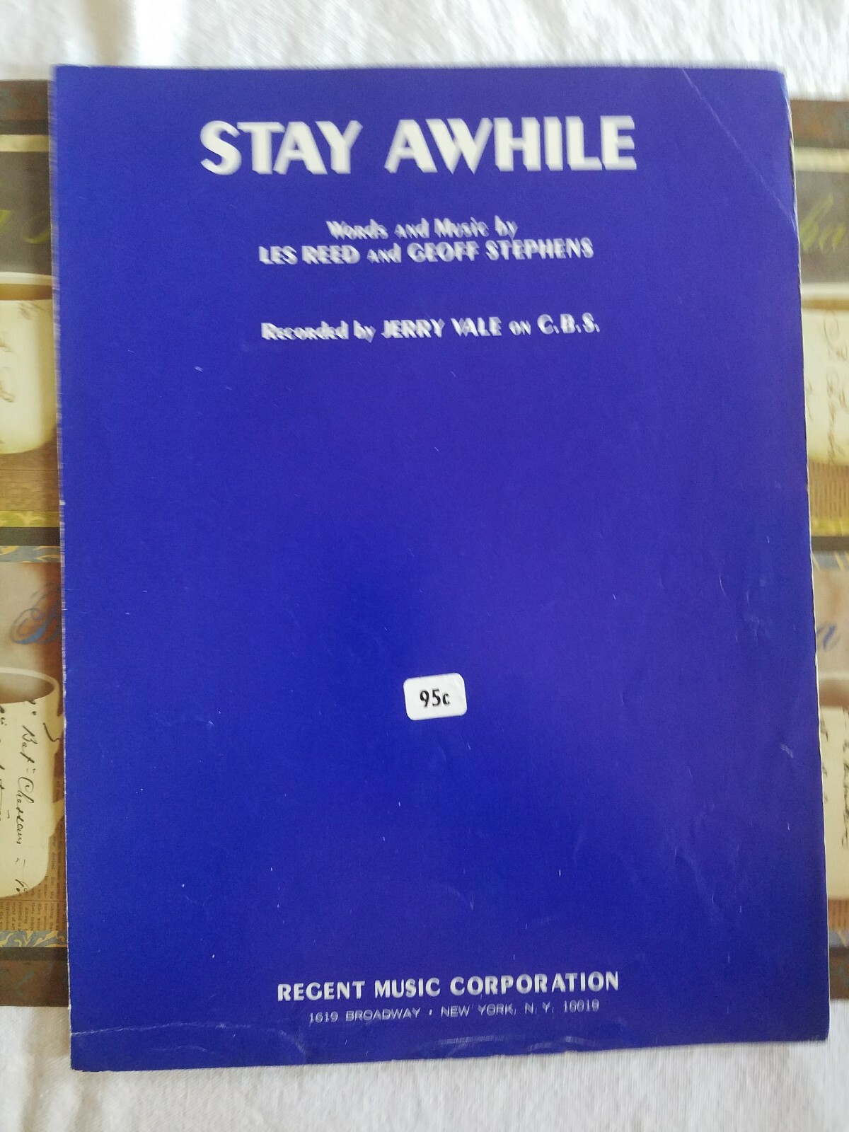 VINTAGE 1969 "STAY AWHILE" SHEET MUSIC | eBay
