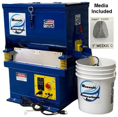 Vibration Deburr Machine WhisperShake 2.5 Cubic Foot Tumbler - Ceramic ...