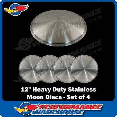 12 Inch Stainless Steel Heavy Duty Moon Wheel Discs Set of 4 ...