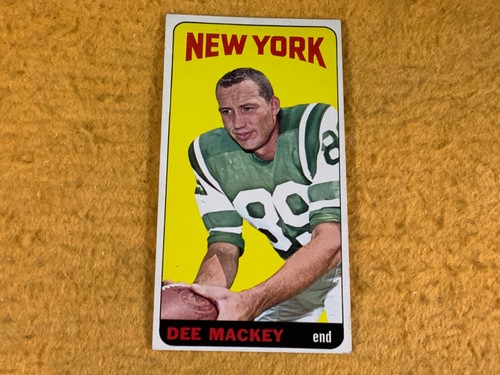 O8-66 FOOTBALL CARD - DEE MACKEY NEW YORK JETS 1965 TOPPS CARD #120 ...