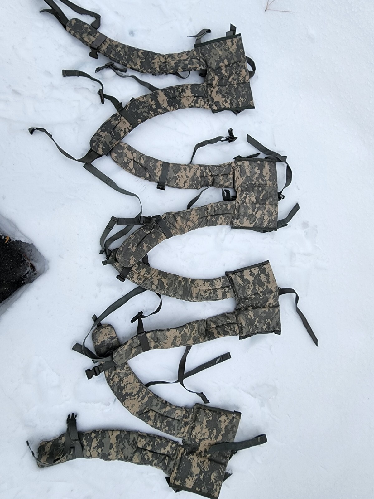 MOLLE II Enhanced Shoulder Straps ACU w Quick Release Straps fits Large ...