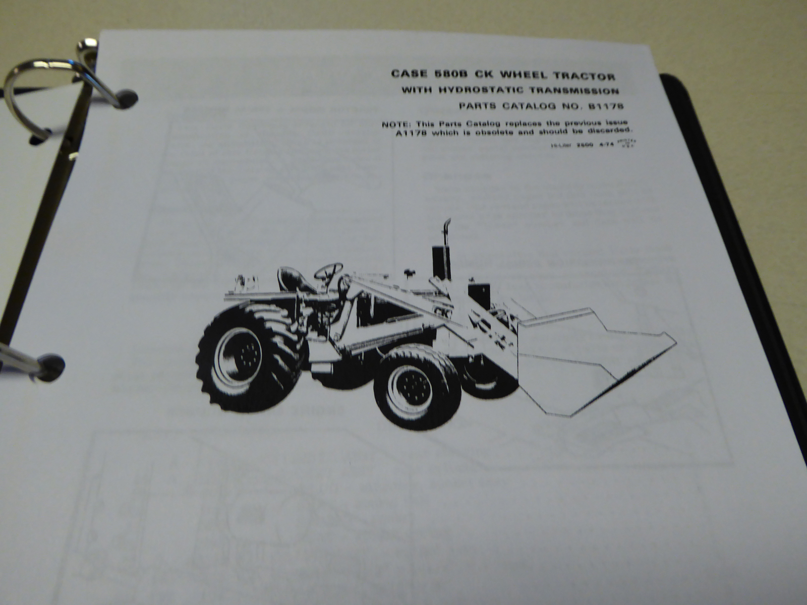Case 580B CK/580CK B Tractor Parts Catalog, Manual, List, Book, New ...