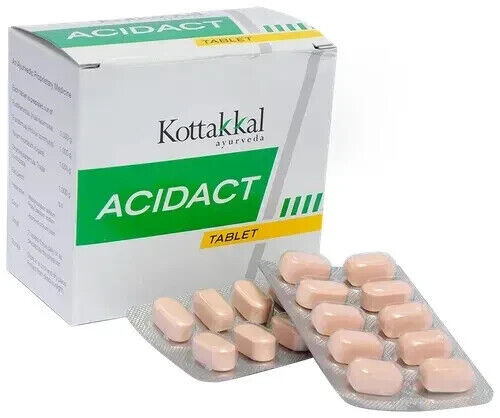 Kottakkal Ayurveda ACIDACT Tablet Helps with gastric acid -100 Tablets ...