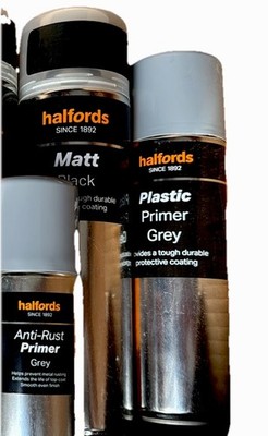 Plastic Primer Grey Spray Paint Halfords Pack X2 | eBay UK