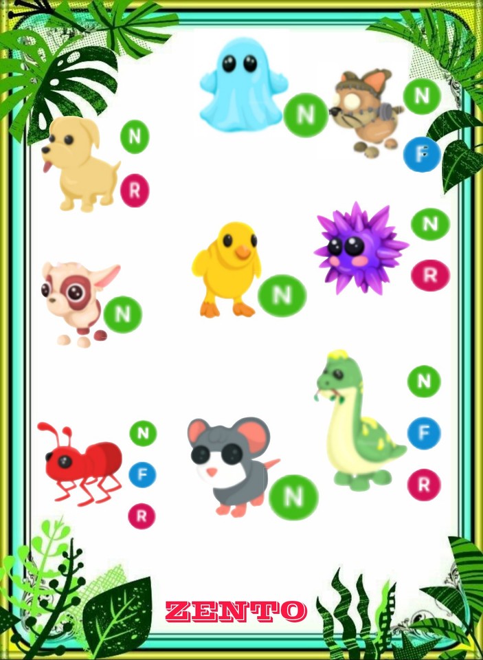 Adopt From Me X12 Random Neon Common Pets | eBay