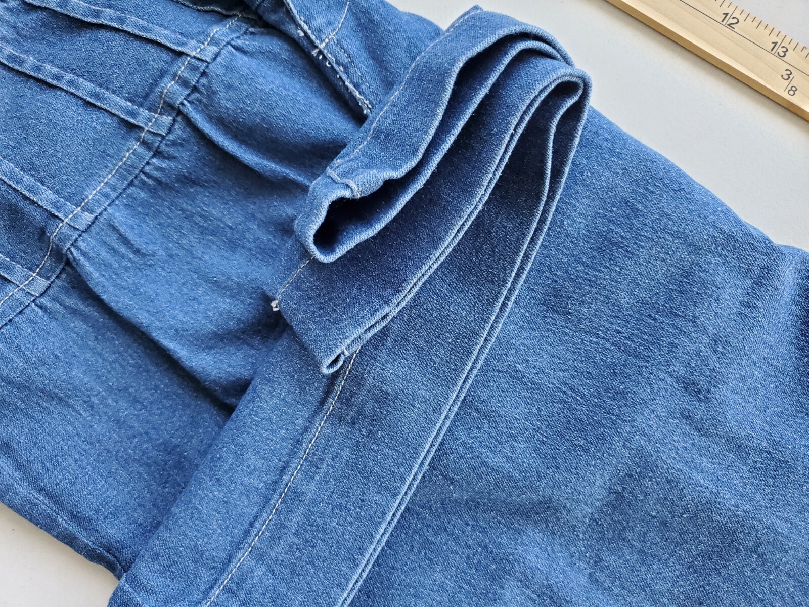 Women's Baggy Wide Leg Denim Pants Drawstring Midi Waisted Flare Jeans ...