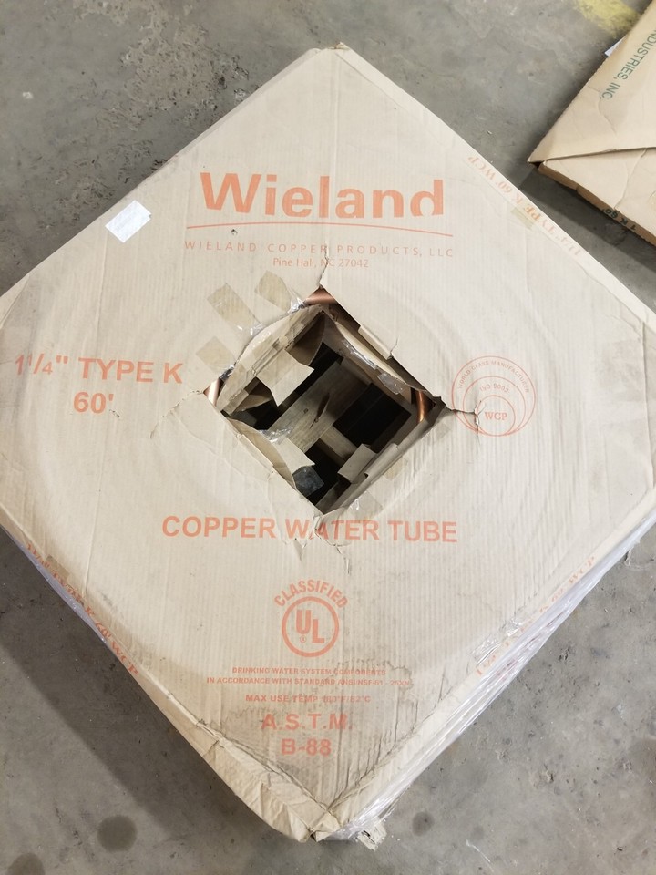 Wieland 114K60 Copper Water Tube 1-1/4" WCP type K Heavy Wall Copper | eBay