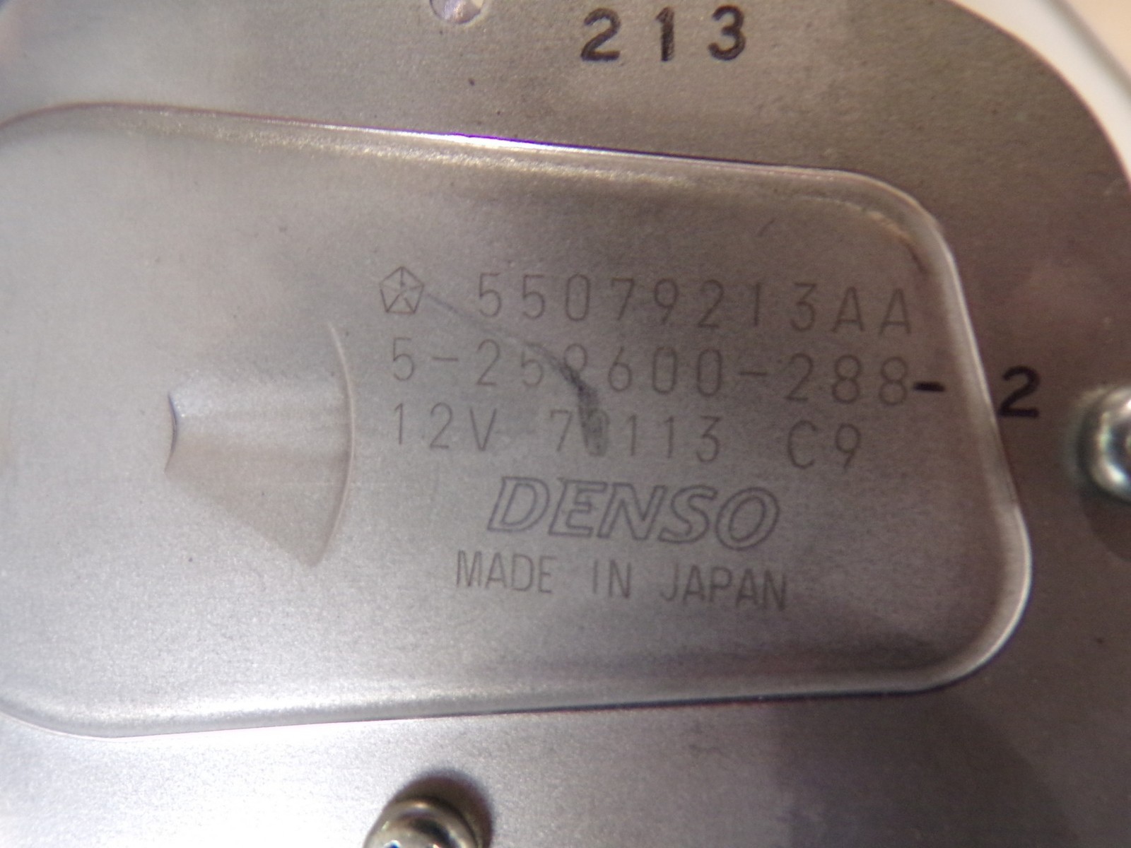 NEW Chrysler 55079213AA Rear Wiper Arm Motor Denso 5-259600-288 12V ...