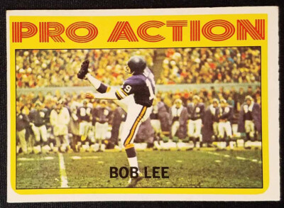1972 Topps #258 Bob Lee Pro Action Rookie Minnesota Vikings EX | eBay