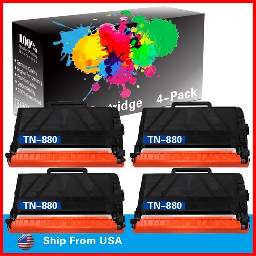 4-Pack TN880 TN-880 Black Toner Cartridge for HL-L6200DWT MFC-L6800DW ...