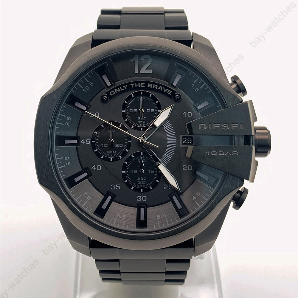 Diesel DZ4355 Mega Chief Chronograph Black Stainless Steel Bracelet Men ...