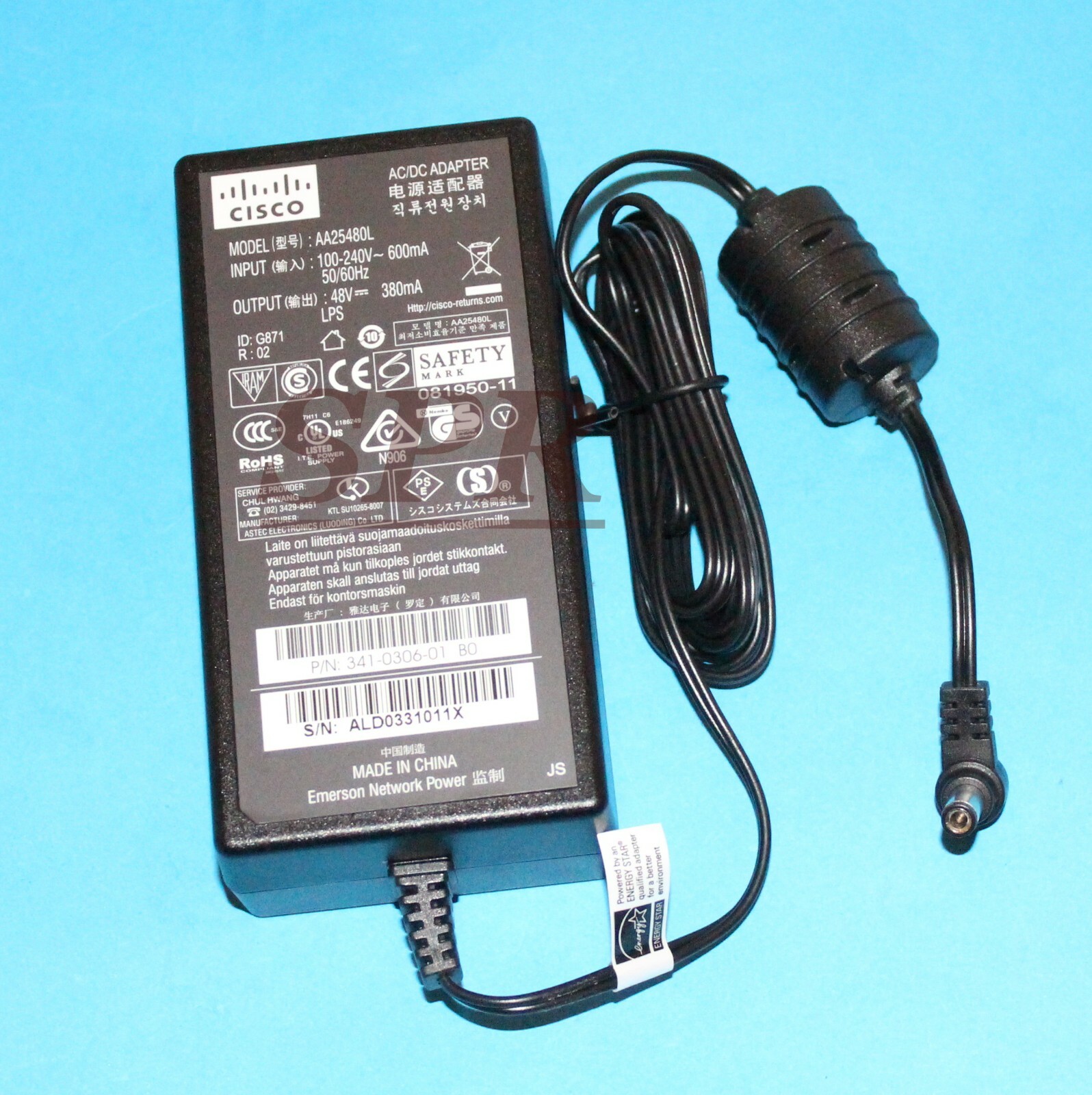 Genuine Original CISCO AC/DC Power Adapter Supply for IP Phone 7940 48V ...