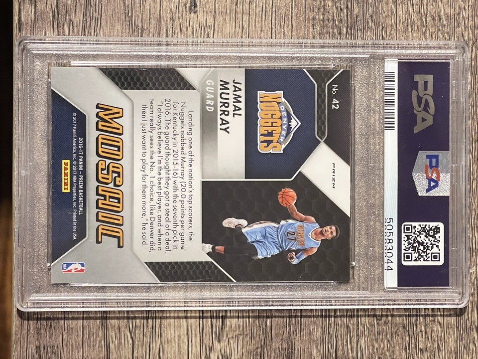 2016-17 Panini Mosaic Prizm #42 Jamal Murray Nuggets RC Rookie PSA 9 ...