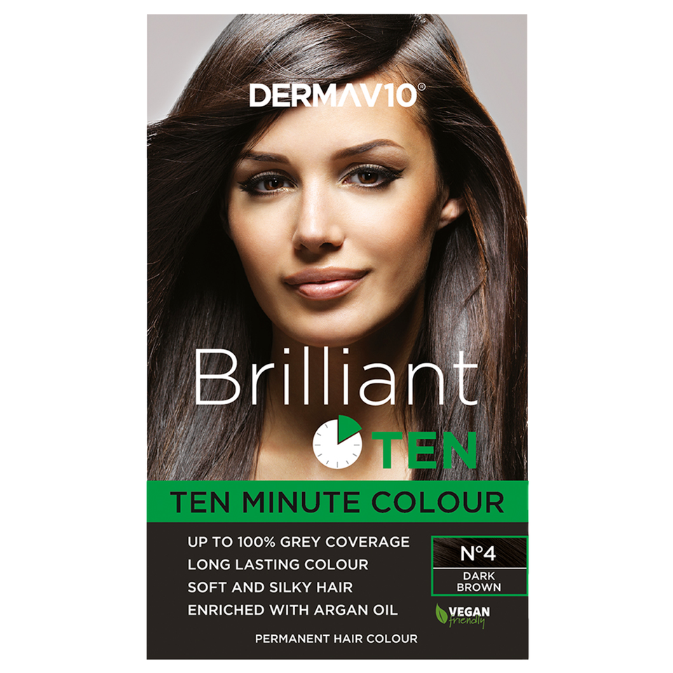 Hair dye Permanent colour Brilliant Ten DERMA V10 Vegan Argan Oil Royal ...
