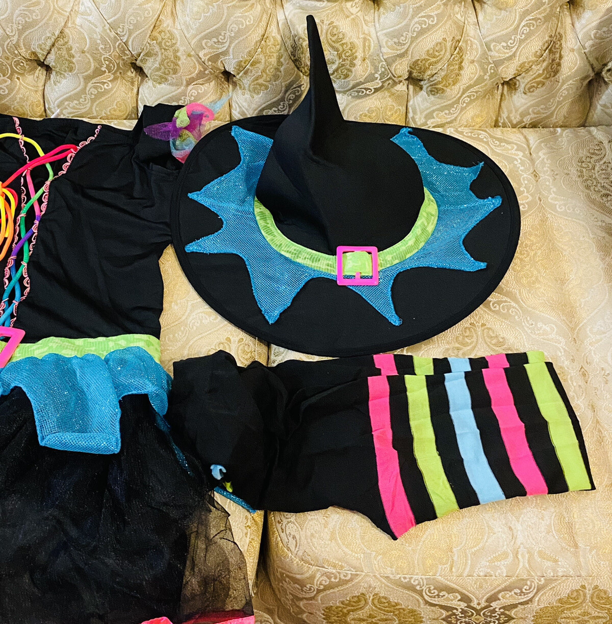 Neon Witch Junior Medium 7-9 Costume: Partial Costume | eBay