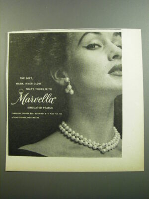 1953 Marvella Pearls Advertisement - The soft, warm, inner glow that's ...