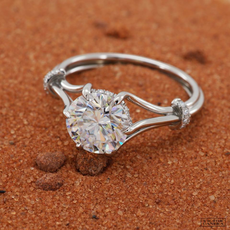 2Ct White Round Stone Hidden Halo Engagement Wedding Ring 925 Sterling ...