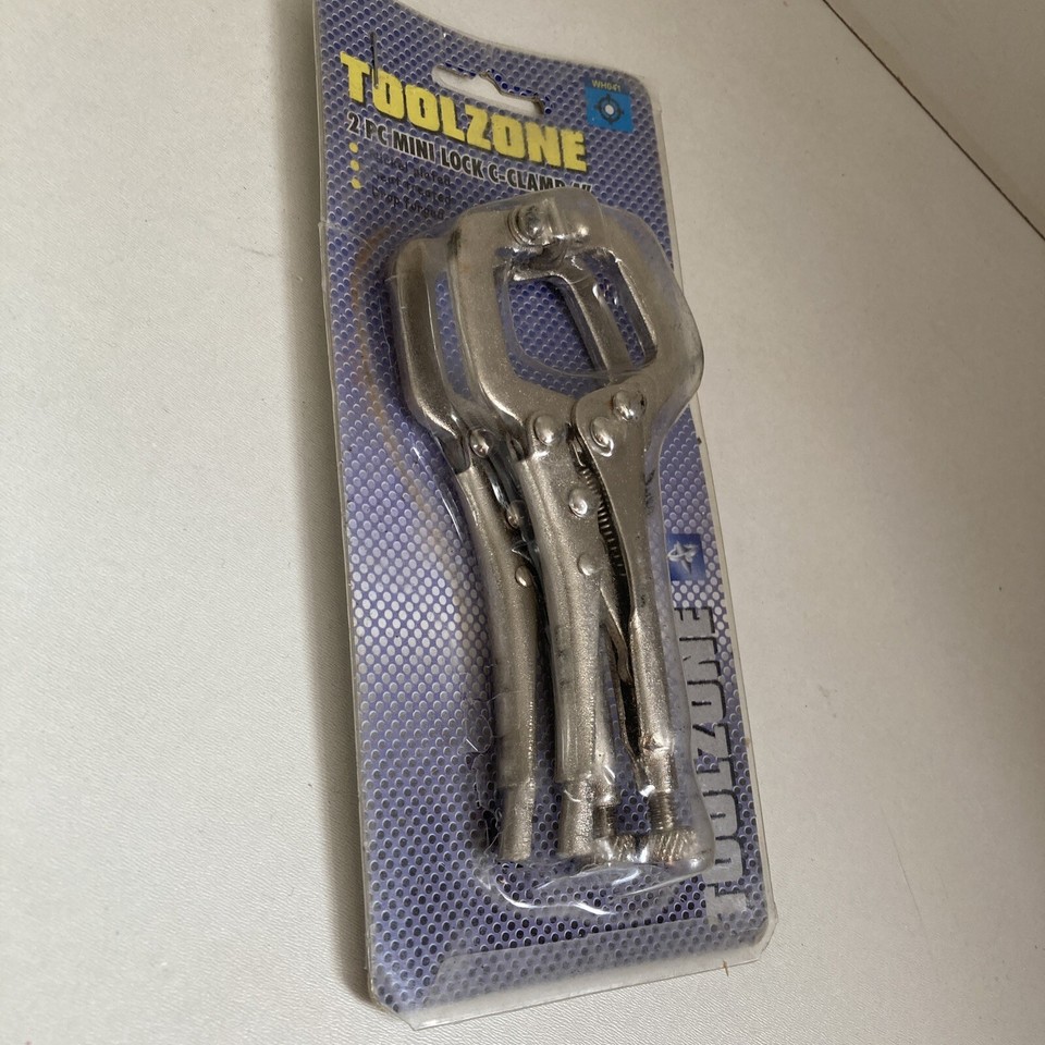 Toolzone 2pc mini lock C- CLAMP 4”, new in original packaging | eBay UK