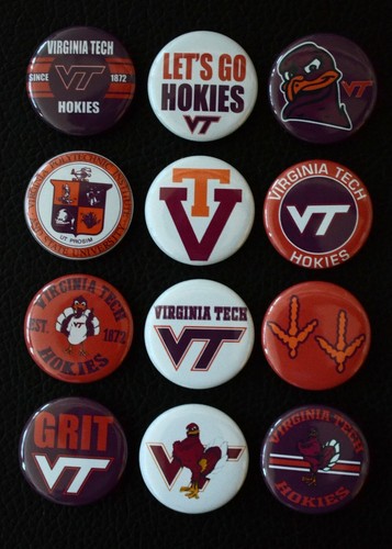 Virginia Tech Hokies - 1" Pinback Buttons | eBay
