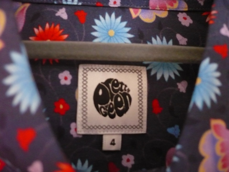 Pretty Green The Beatles Shears Men's Floral Print Shirt Size 4 Small ...