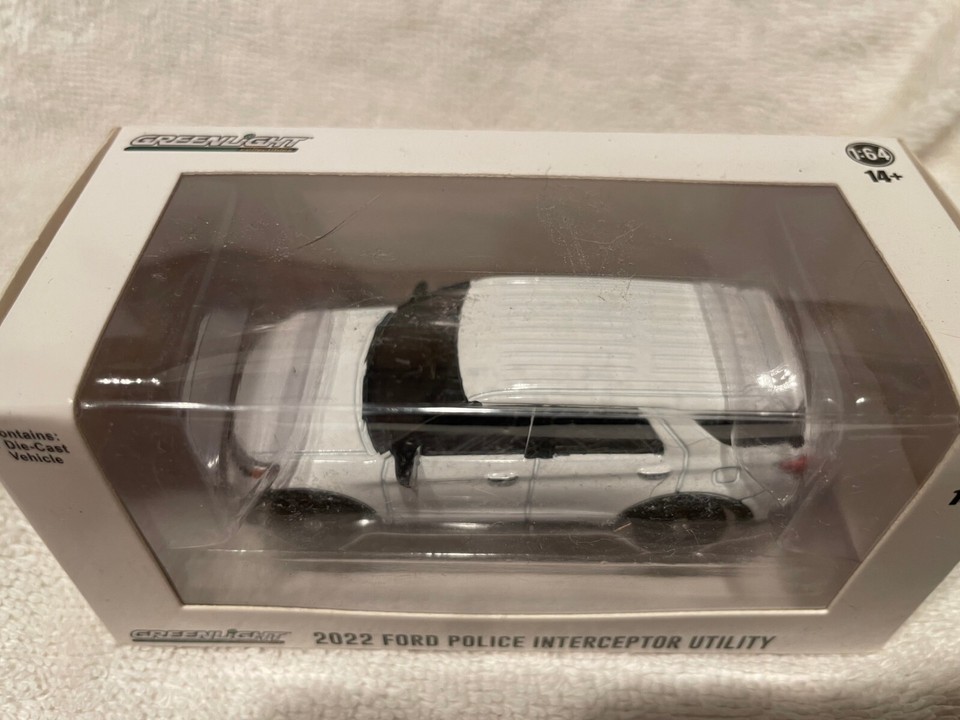 1/64 G.L 2022 FORD EXPLORER POLICE INTERCEPTOR/UNMARKED /WHITE/SMOOTH ...