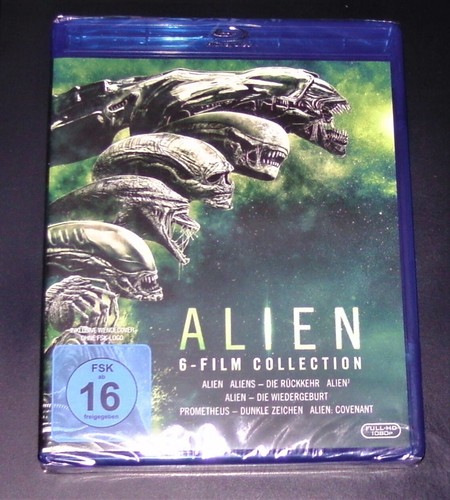 ALIEN 6 FILM COLLECTION INKLUSIVE PROMETHEUS / ALIEN COVENANT BLU RAY ...