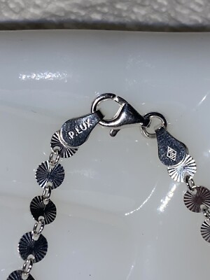 Stunning Sterling Silver . by P.Lux .925 Italy Anklet .9” | eBay
