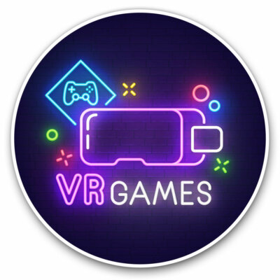 2 x Vinyl Stickers 25cm - Virtual Reality VR Games Gaming Cool Gift ...