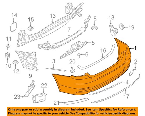 BMW OEM 15-16 428i xDrive Gran Coupe Rear Bumper-Cover 51127378004 | eBay