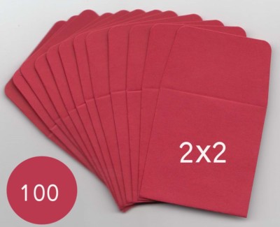 2x2 High Quality Small Paper Archival Safe Coin Envelopes Red Lot 100 ...