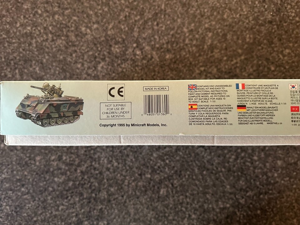 Academy 1/35 Scale #1360 M163A1 20mm Vulcan Defense Gun | eBay