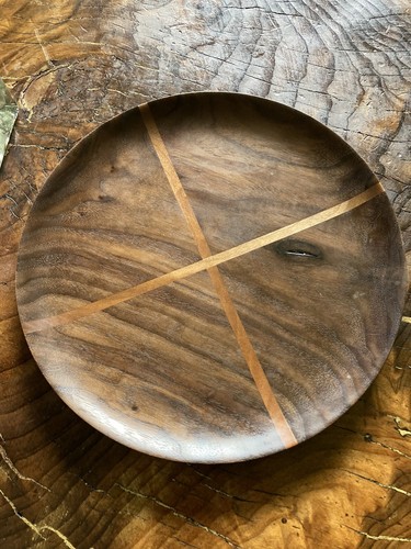 9” Wood Inlay Plate | eBay