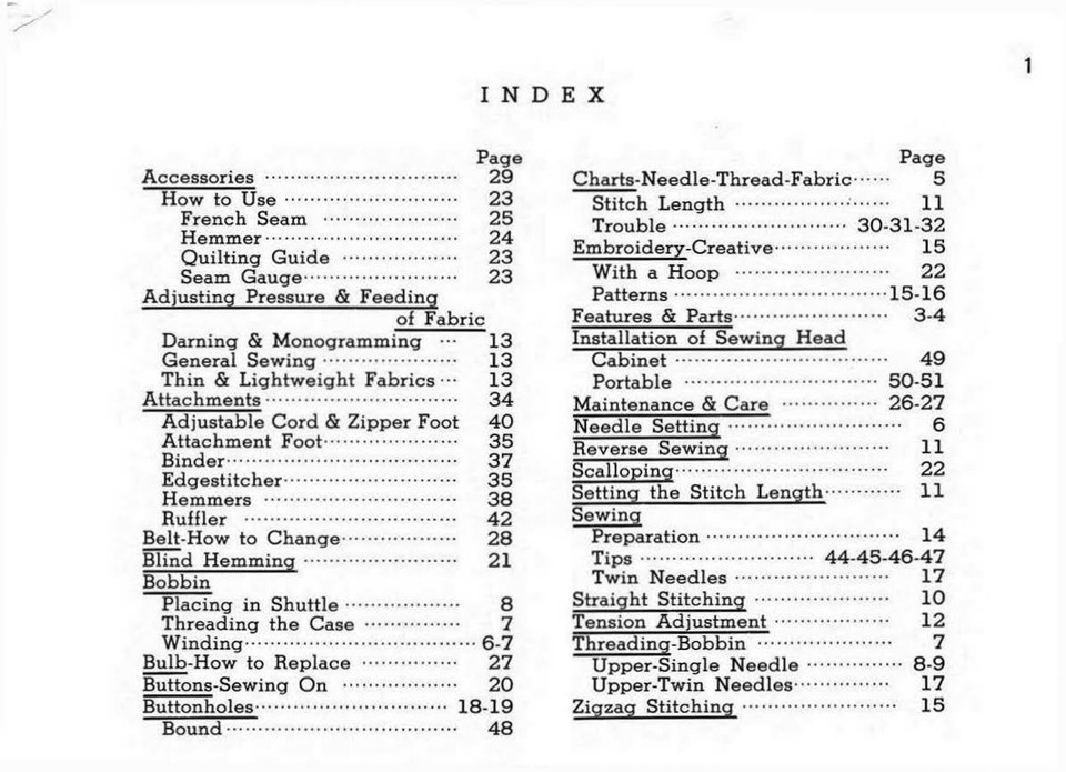 White Fair Lady Model 764 Sewing Machine Manual Instructions User Guide ...